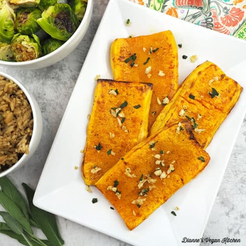 Baked Butternut Squash Steaks – Dianne's Vegan Kitchen