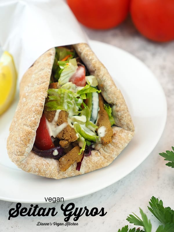 Seitan Vegan Gyro with Tahini Sauce – Dianne's Vegan Kitchen