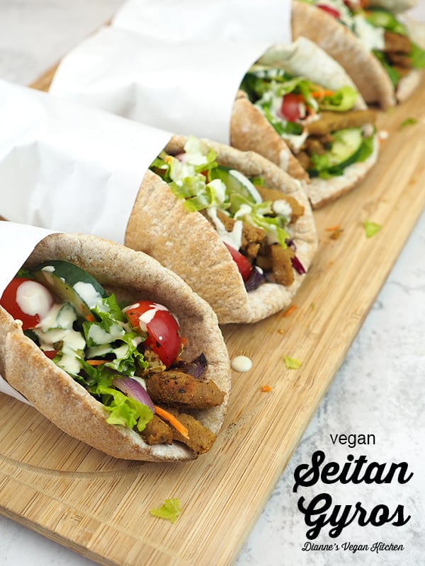 Seitan Vegan Gyro with Tahini Sauce – Dianne's Vegan Kitchen