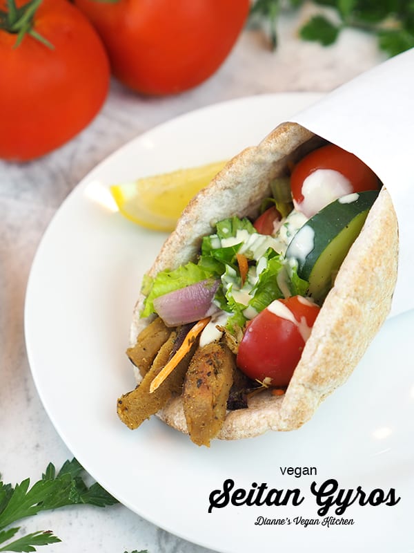 Seitan Vegan Gyro with Tahini Sauce – Dianne's Vegan Kitchen