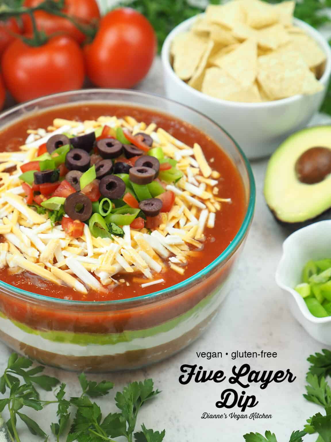 Five Layer Dip (Vegan & Gluten-Free) – Dianne's Vegan Kitchen