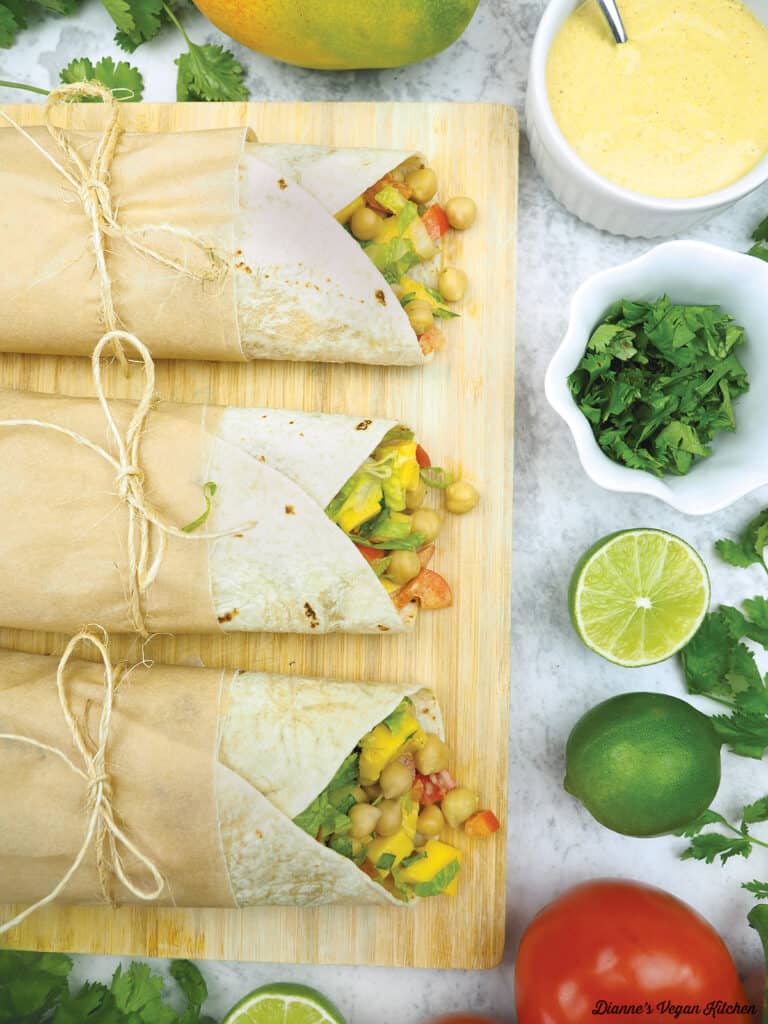 Plant-Based Mango Chickpea Wraps – Dianne's Vegan Kitchen