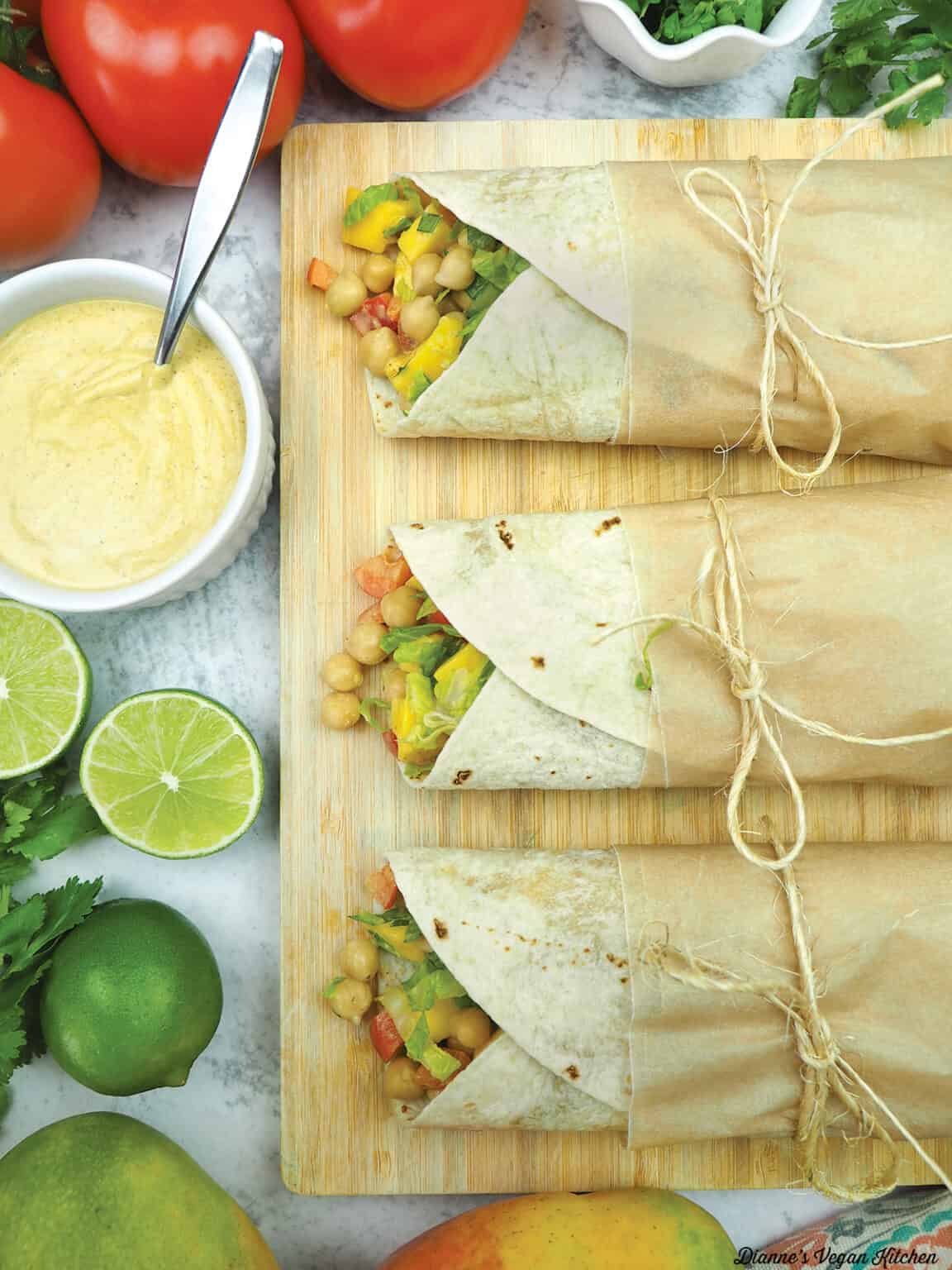Plant-Based Mango Chickpea Wraps – Dianne's Vegan Kitchen