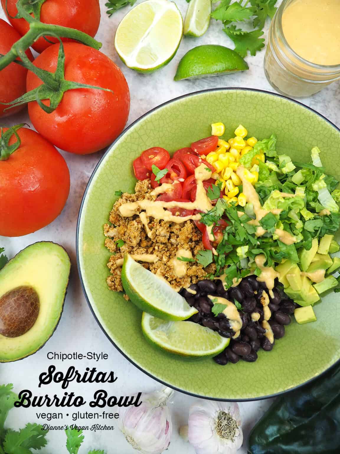 Easy Chipotle Vegan Sofritas Burrito Bowl – Dianne's Vegan Kitchen