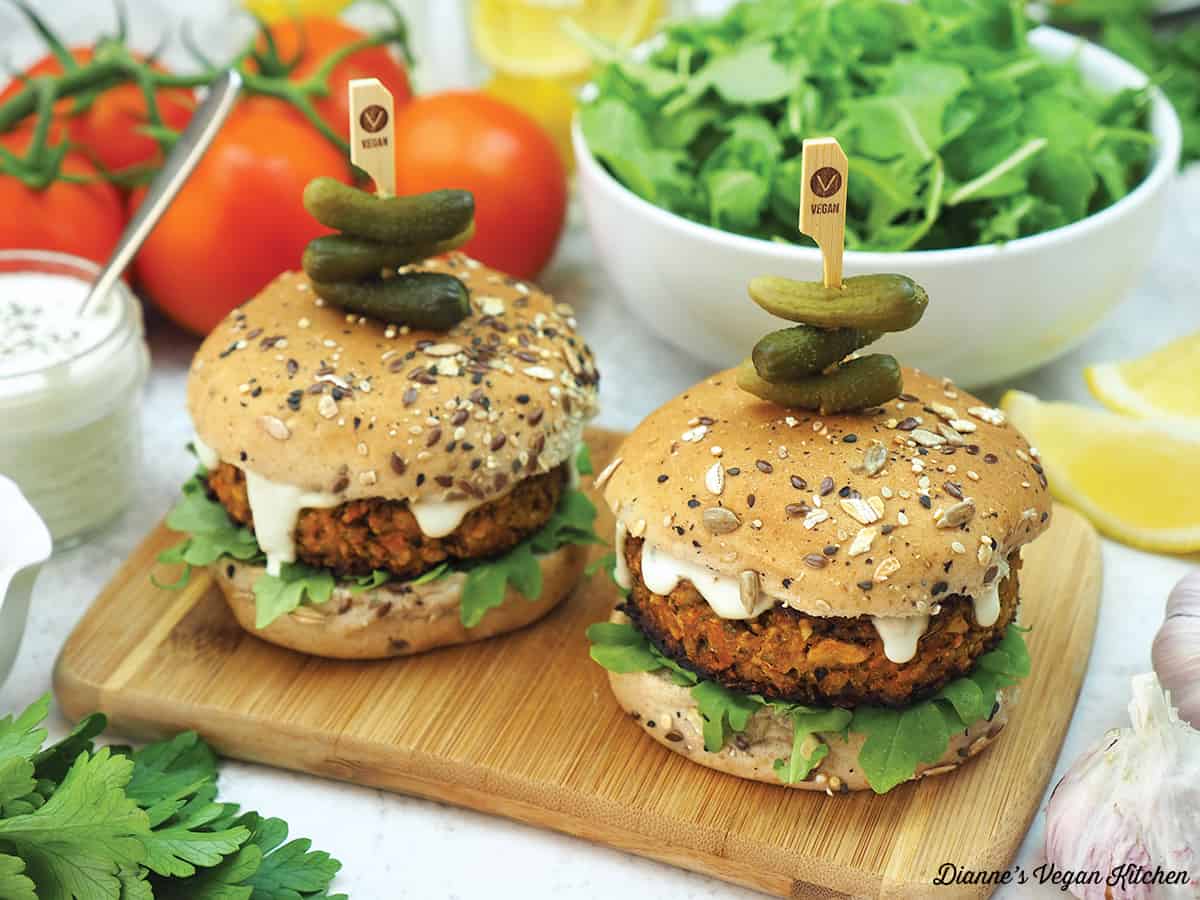 Autumn Burger from Vegan Burgers & Burritos – Dianne's Vegan Kitchen