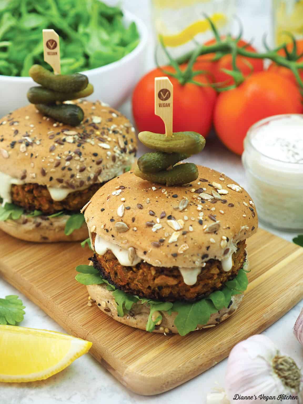 Autumn Burger from Vegan Burgers & Burritos – Dianne's Vegan Kitchen