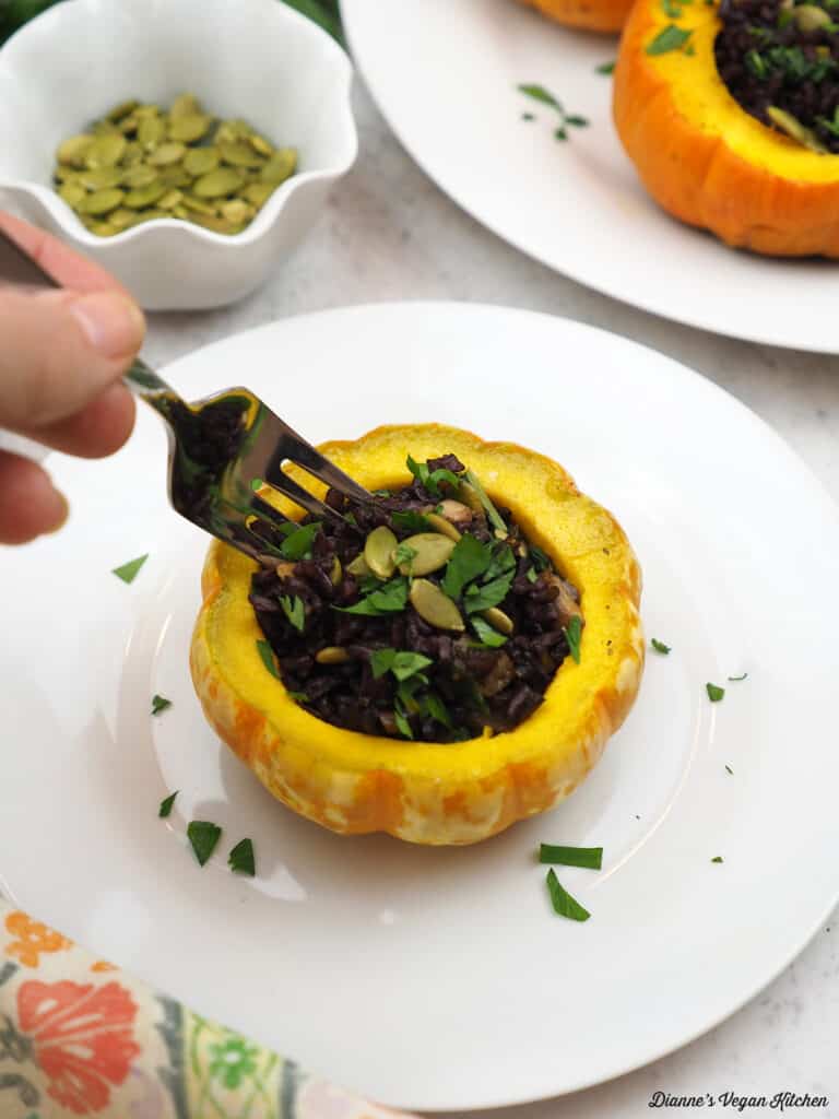 Vegan Stuffed Mini Pumpkins – Dianne's Vegan Kitchen