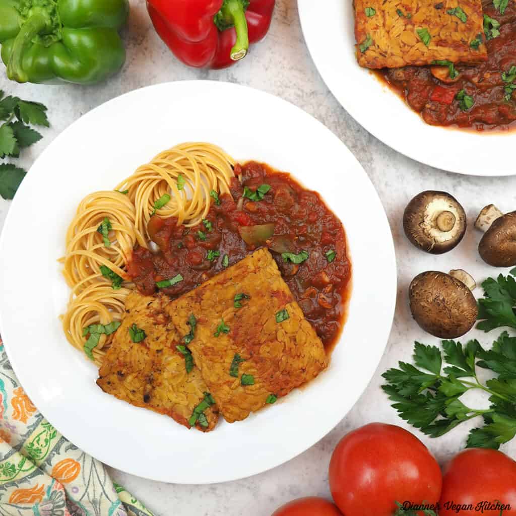Vegan Cacciatore with Tempeh – Dianne's Vegan Kitchen