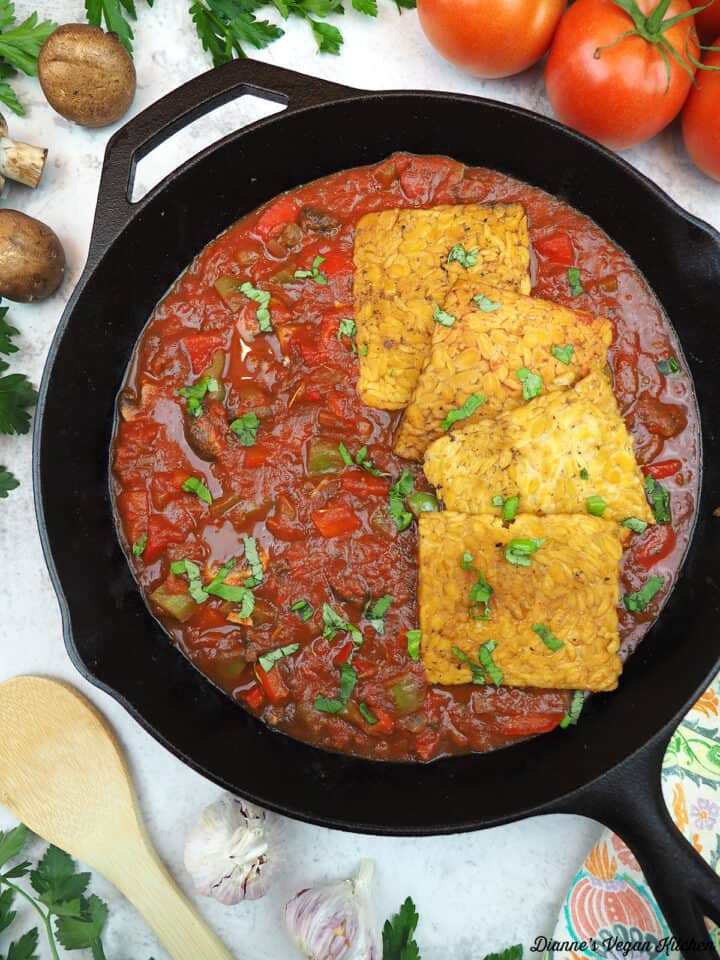Vegan Cacciatore with Tempeh – Dianne's Vegan Kitchen