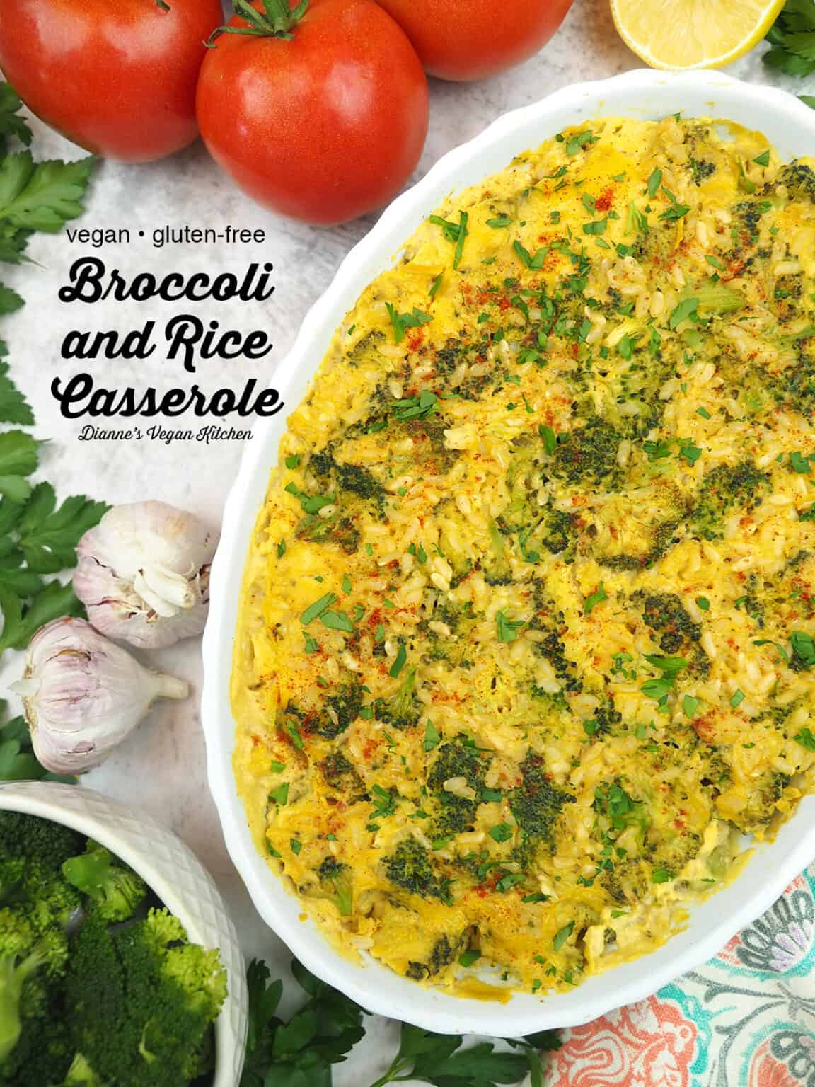 Vegan Broccoli and Rice Casserole (gluten-free) – Dianne's Vegan Kitchen