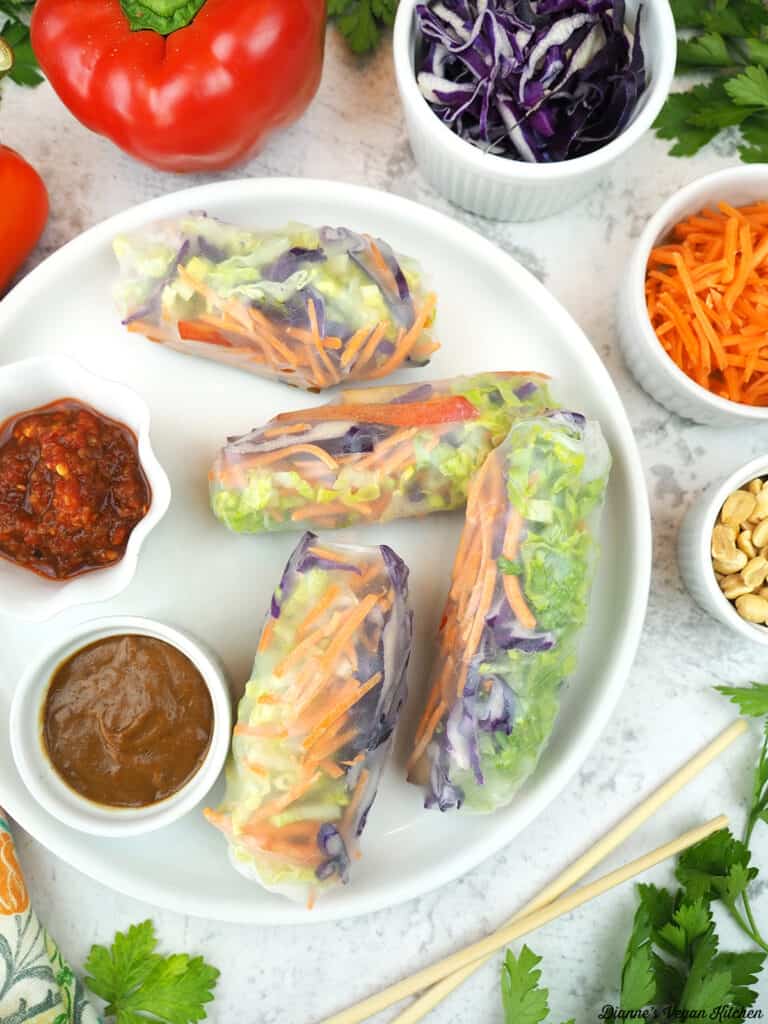 Vegan Tofu Spring Rolls – Dianne's Vegan Kitchen
